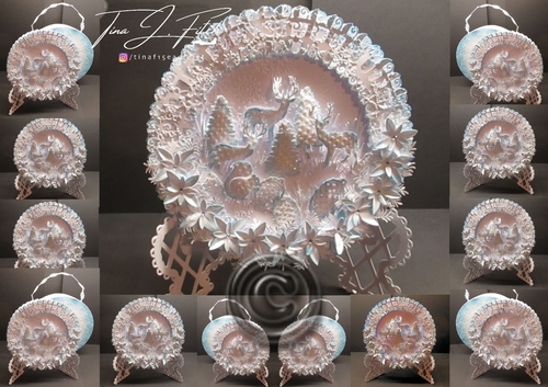 3D Christmas Round Card & Box, All formats - CUP988022_596 | Craftsuprint