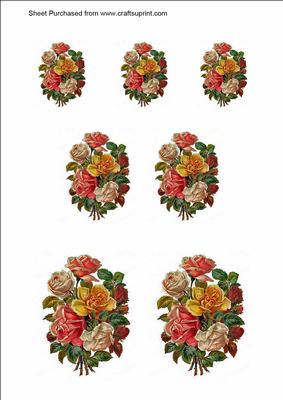 Mixed Roses Topper Sheet - CUP206221_33 | Craftsuprint