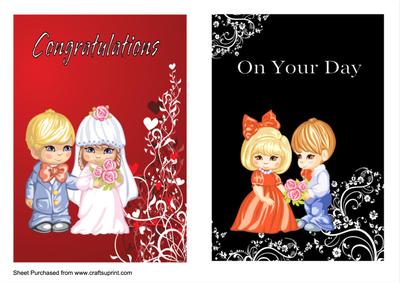 Two A5 Wedding Cards - CUP209307_33 | Craftsuprint