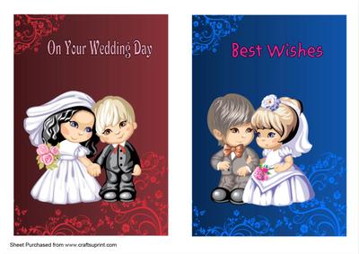 Two A5 Wedding Cards - CUP209480_33 | Craftsuprint