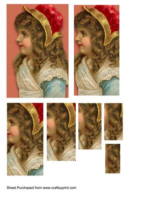 Girl with Curly Hair Pyramid - CUP281478_33 | Craftsuprint