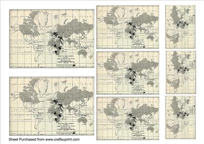 Map of the World Toppers - CUP289532_33 | Craftsuprint