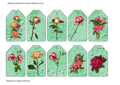 Roses Gift Tags - CUP391718_33 | Craftsuprint