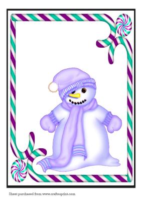 Snowman A4 Card - CUP439681_33 | Craftsuprint