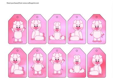Little Pigs Tags - CUP479879_33 | Craftsuprint