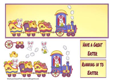 Easter Egg Train Large Dl Card - CUP485999_33 | Craftsuprint