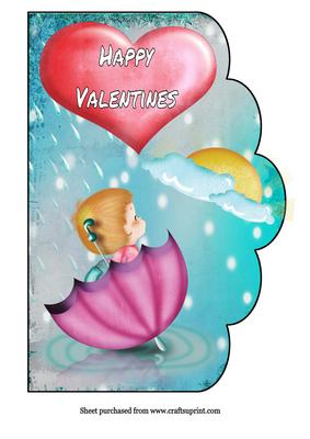 Rainy Day A4 Valentines Card - CUP496940_33 | Craftsuprint