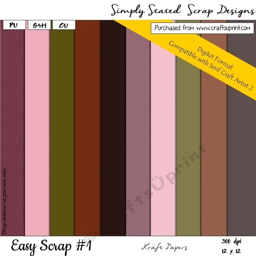 Easy Scrap #1 - DIGIKIT Kraft Papers Pack - CUP1030578_95318 | Craftsuprint