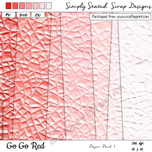 Go Go Red Paper Pack #1 - 12 x 12 - CUP1140221_95318 | Craftsuprint