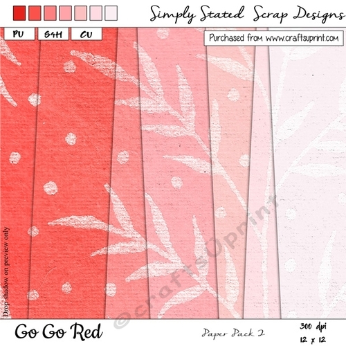Go Go Red Paper Pack #2 - 12 x 12 - CUP1140223_95318 | Craftsuprint