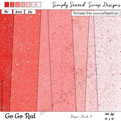 Go Go Red Paper Pack #5 - 12 x 12 - CUP1140226_95318 | Craftsuprint