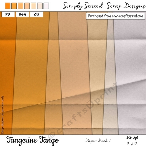 Tangerine Tango Paper Pack #1 - 12 x 12 - CUP1140232_95318 | Craftsuprint