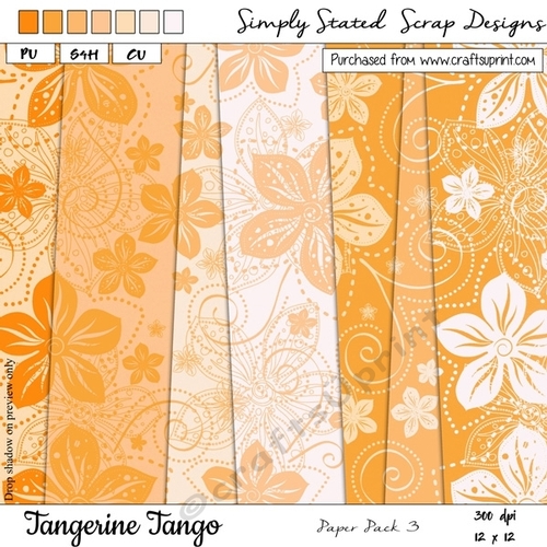 Tangerine Tango Paper Pack #3 - 12 x 12 - CUP1140234_95318 | Craftsuprint