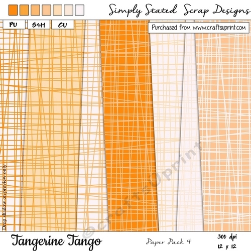 Tangerine Tango Paper Pack #4 - 12 x 12 - CUP1140235_95318 | Craftsuprint