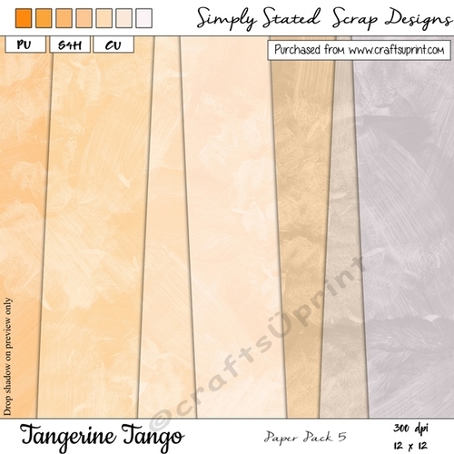 Tangerine Tango Paper Pack #5 - 12 x 12 - CUP1140236_95318 | Craftsuprint