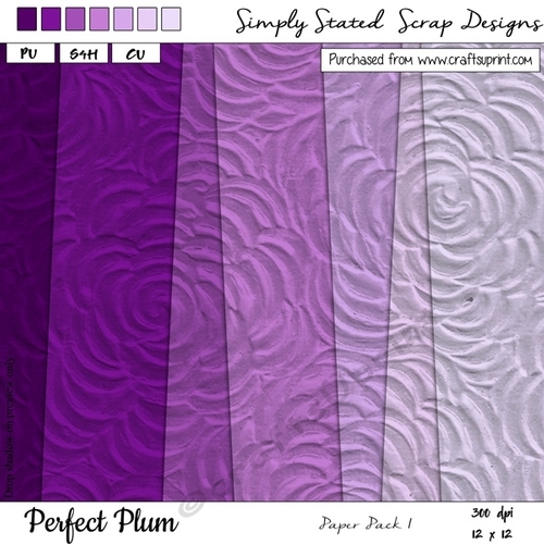 Perfect Plum Paper Pack #1 - 12 x 12 - CUP1141261_95318 | Craftsuprint