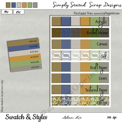 Adam - Styles & Swatch - CUP926240_95318 | Craftsuprint