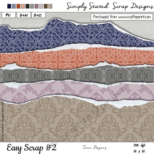 Easy Scrap #2 - Torn Papers - CUP927968_95318 | Craftsuprint