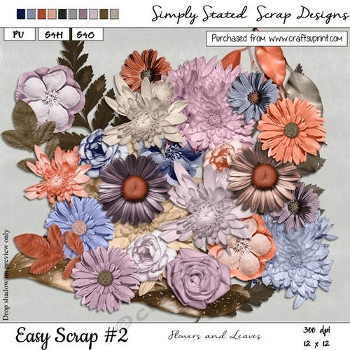 Easy Scrap #2 - Flowers - CUP927979_95318 | Craftsuprint