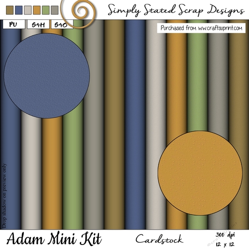 Adam - Textured Paper Set - 12 x 12 - CUP928324_95318 | Craftsuprint
