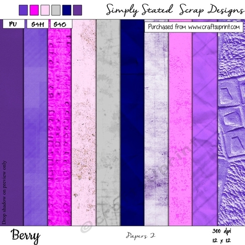 Berry - Papers Pack #2 - 12 x 12 - CUP941250_95318 | Craftsuprint