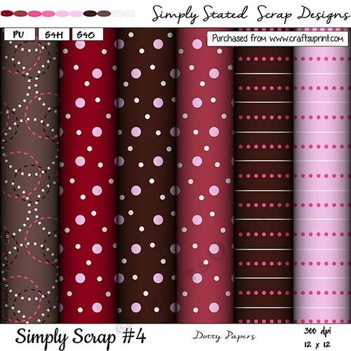Simply Scrap #4 - Dotty Papers - 12 x 12 - CUP941270_95318 | Craftsuprint