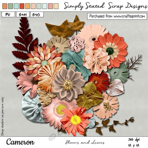 Cameron - Flowers & Leaves - CUP947361_95318 | Craftsuprint