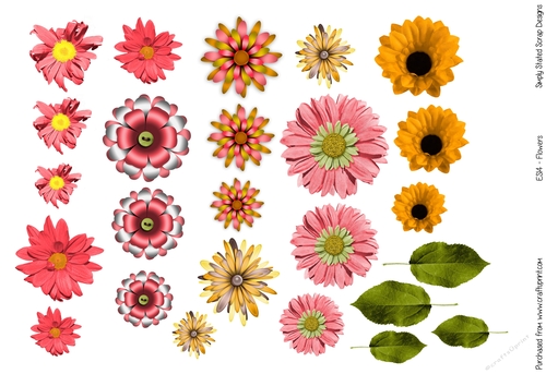 ES14 - A4 Flowers sheet - CUP949883_95318 | Craftsuprint