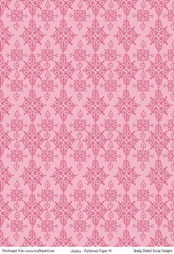 Jessica - A4 Patterned Paper #1 - CUP952674_95318 | Craftsuprint