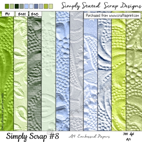 SS08 - A4 Embossed Paper Pack - CUP955216_95318 | Craftsuprint