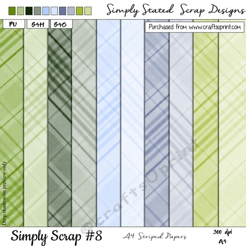 SS08 - A4 Striped Paper Pack - CUP955218_95318 | Craftsuprint