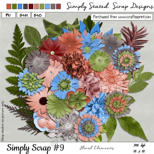 Simply Scrap #9 - Flowers & Foliage - CUP955233_95318 | Craftsuprint