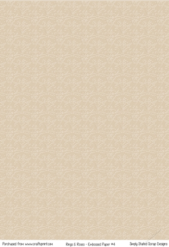 Rings & Roses - A4 Embossed Paper #4 - CUP959261_95318 | Craftsuprint