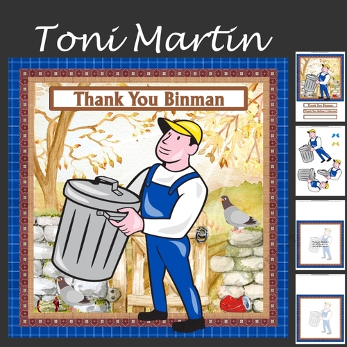 Thank You Binman - Mini Kit & Decoupage - CUP1038422_1894 | Craftsuprint