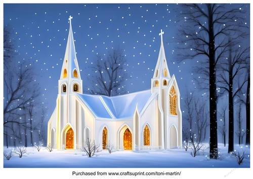 Church Snow Scene - CUP1188769_1894 | Craftsuprint