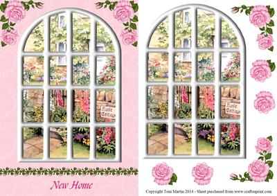 Rose Cottage Arched Window New Home Topper & Decoupage - CUP540537_1894 ...