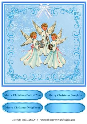 Cute Christmas Angels Topper & Sentiments - CUP584550_1894 | Craftsuprint