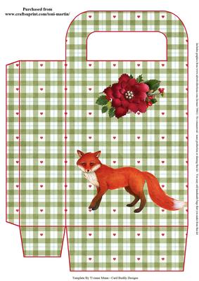 Beautiful Fox Christmas Gift Bag - CUP638901_1894 | Craftsuprint