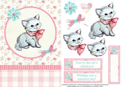Cute Kitten Card Topper & Decoupage - CUP676466_1894 | Craftsuprint