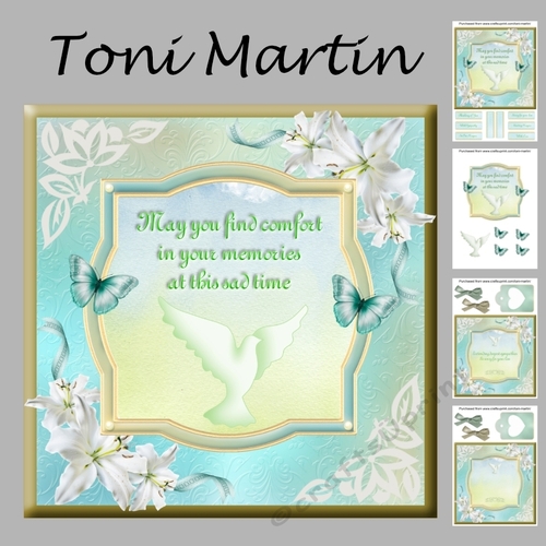 May you find comfort in your memories card mini kit & decoupage ...