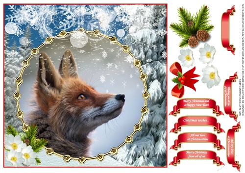 FOX WATCHING SNOWFLAKES - CUP1013127_25427 | Craftsuprint