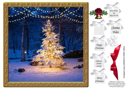 CHRISTMAS IS COMING SOON DECORATED TREE - CUP1082193_25427 | Craftsuprint