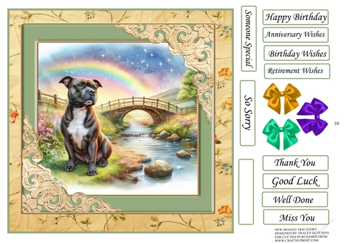 SHAGGY DOGS V2 BRINDLE STAFFY - CUP1288226_25427 | Craftsuprint