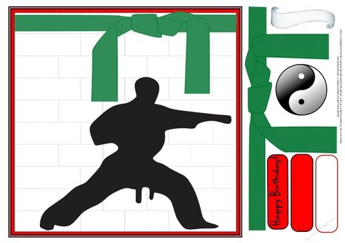 MARTIAL ARTS BIRTHDAY GREEN BELT - CUP778869_25427 | Craftsuprint