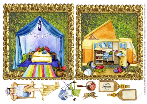 FATHERS DAY CAMPING TOPPERS X 2 DAD - CUP779077_25427 | Craftsuprint
