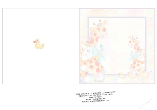 KIDDIES COMPLETE CARD INSERT - CUP809870_25427 | Craftsuprint
