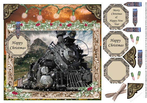 STEAM TRAIN AT CHRISTMAS - CUP817286_25427 | Craftsuprint