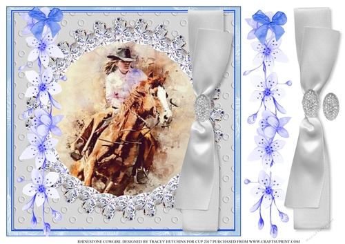 RHINESTONE COWGIRL 1 UNIVERSAL RODEO CARD FRONT - CUP825411_25427 ...