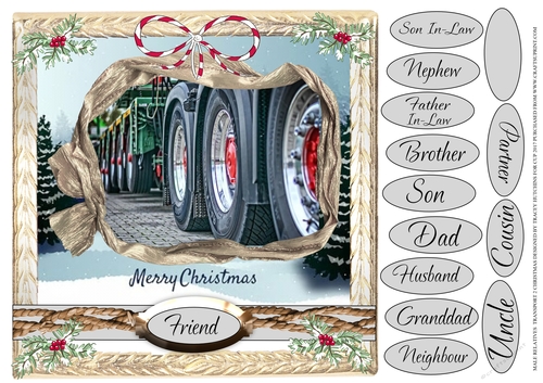 MALE RELATIVES CHRISTMAS HGV LORRY - CUP834586_25427 | Craftsuprint