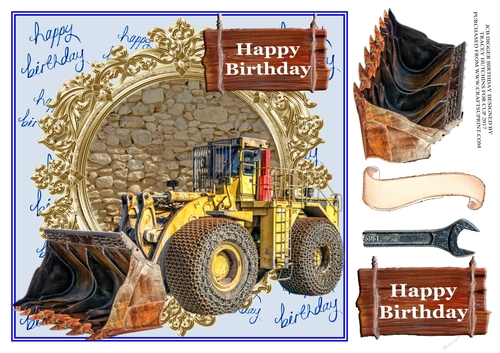 JCB DIGGER BIRTHDAY - CUP835694_25427 | Craftsuprint
